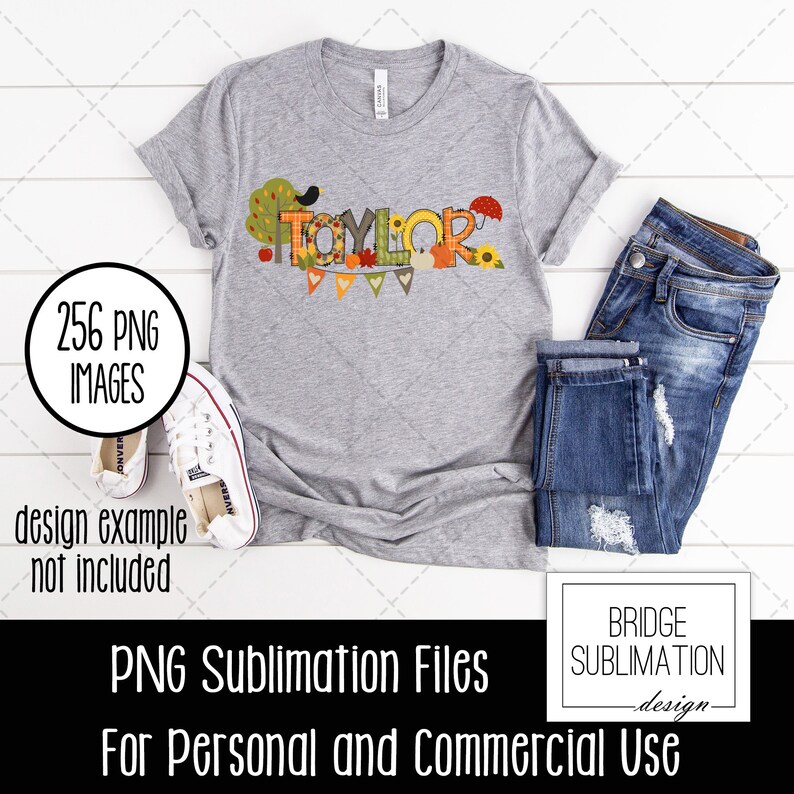 Fall Alphabet Bundle Autumn PNG Letters Numbers & - Etsy