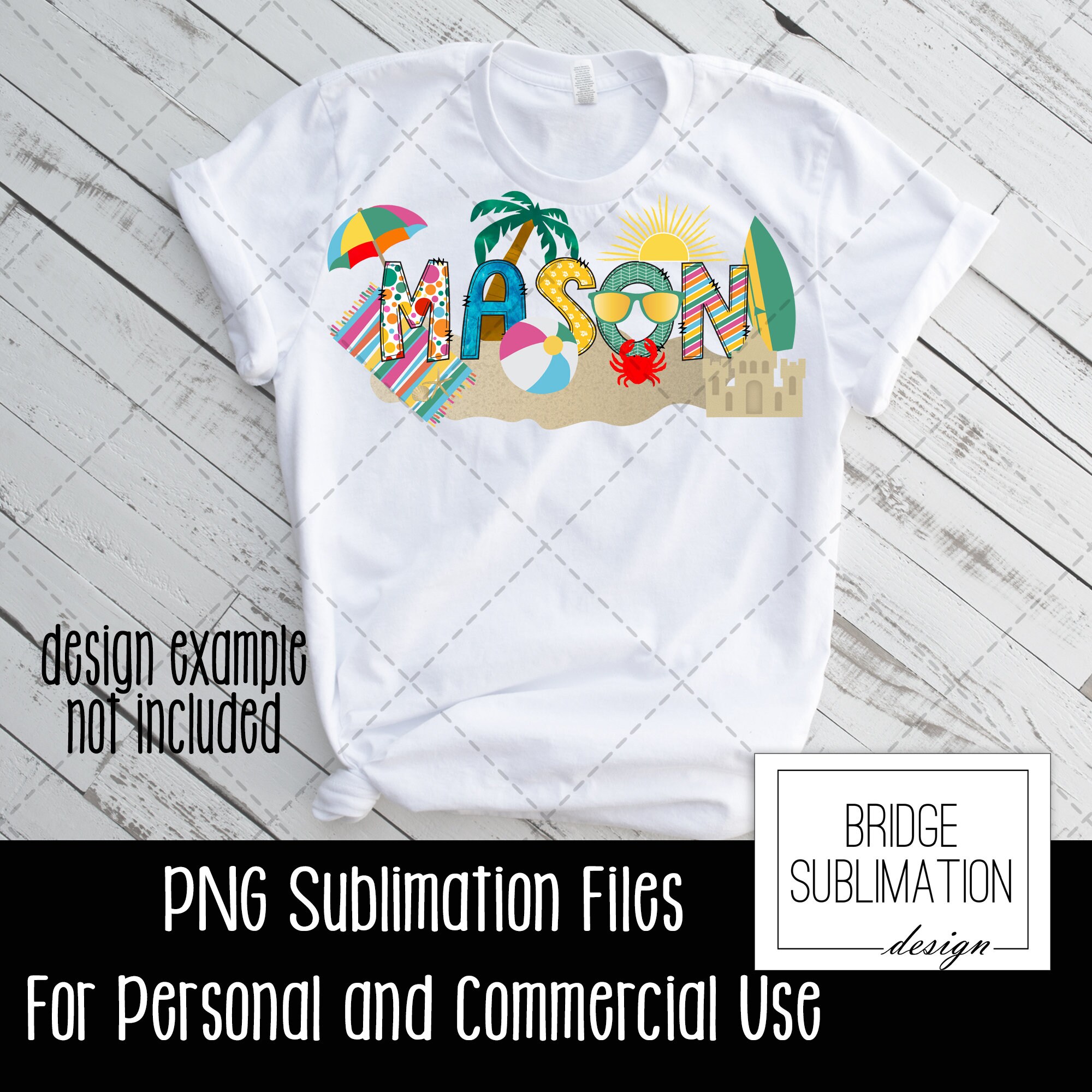 Beach Doodle Alphabet Bundle Summer PNG Letters Numbers & - Etsy