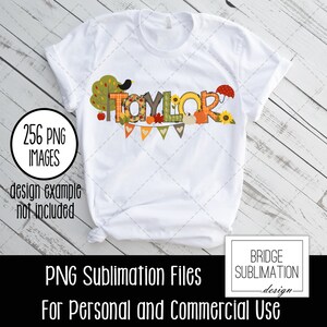 Fall Alphabet Bundle Autumn PNG Letters Numbers & - Etsy