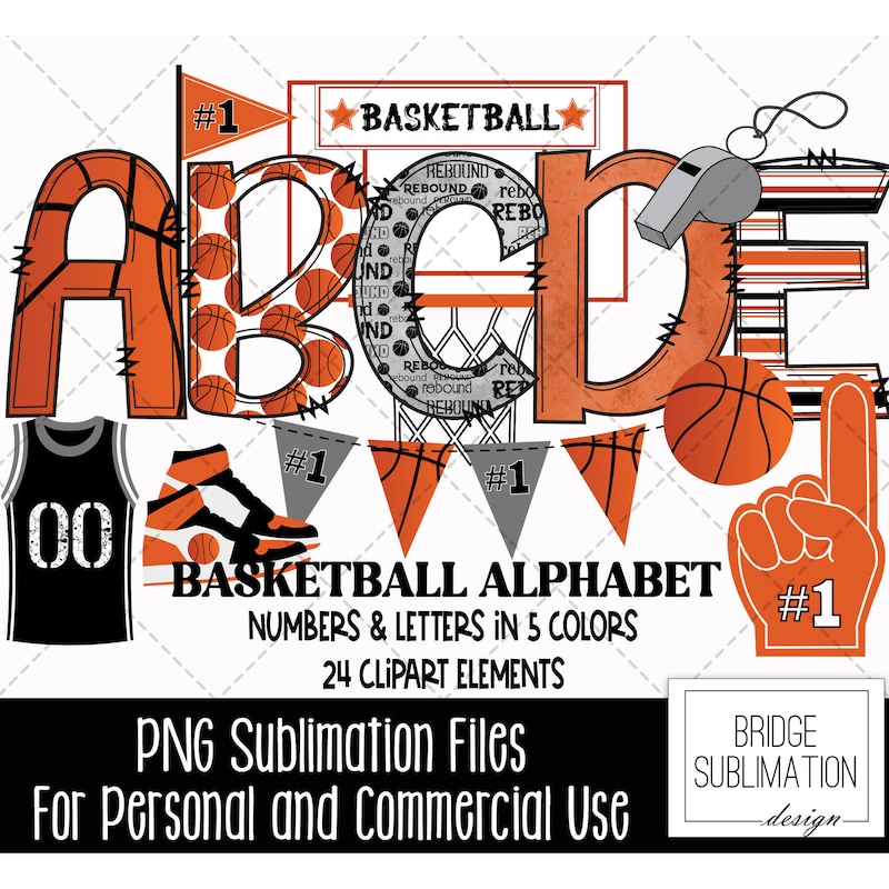 Basketball Font Download - Etsy