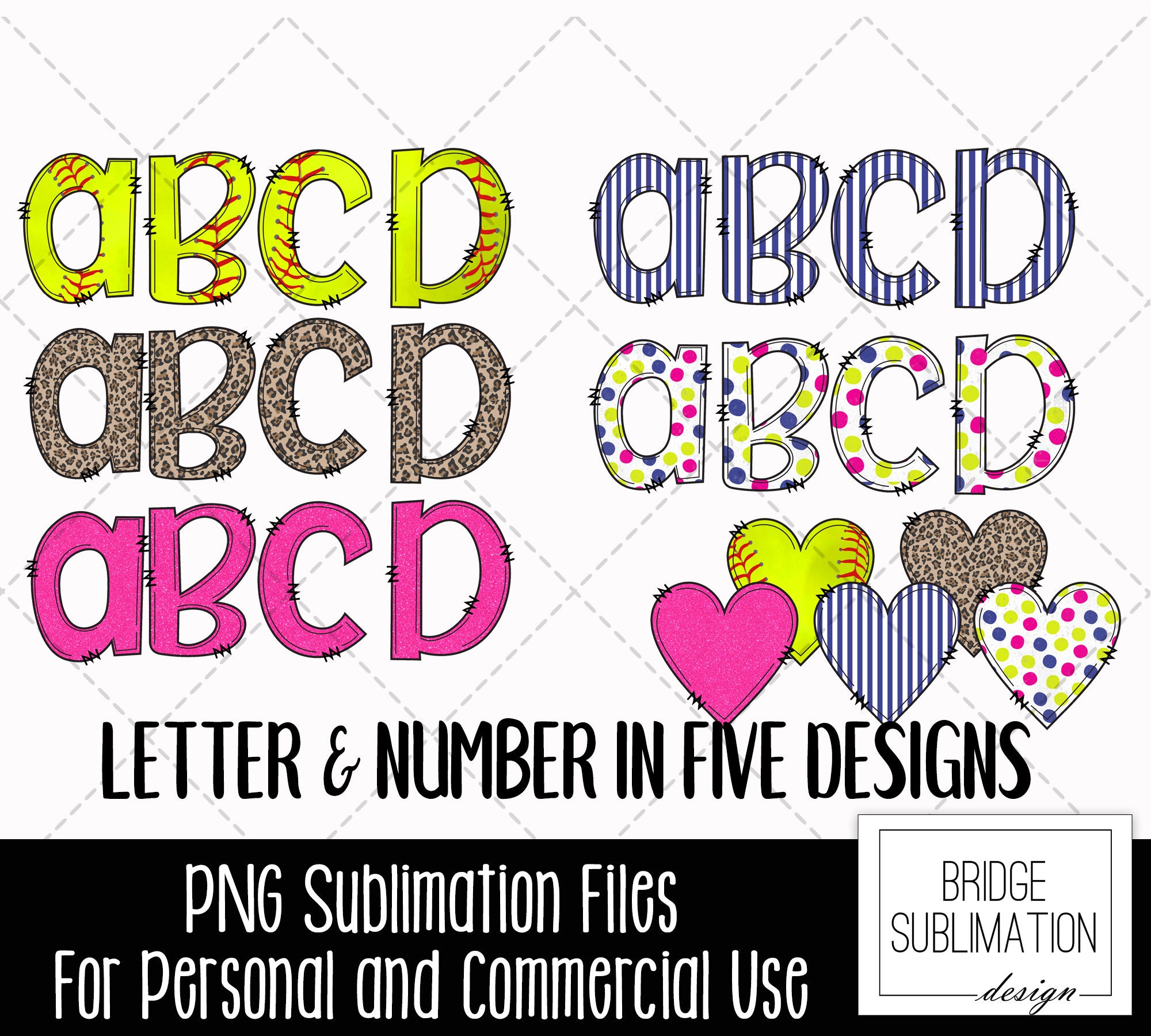 Softball Doodle Alphabet Bundle Softball PNG Letters Numbers - Etsy