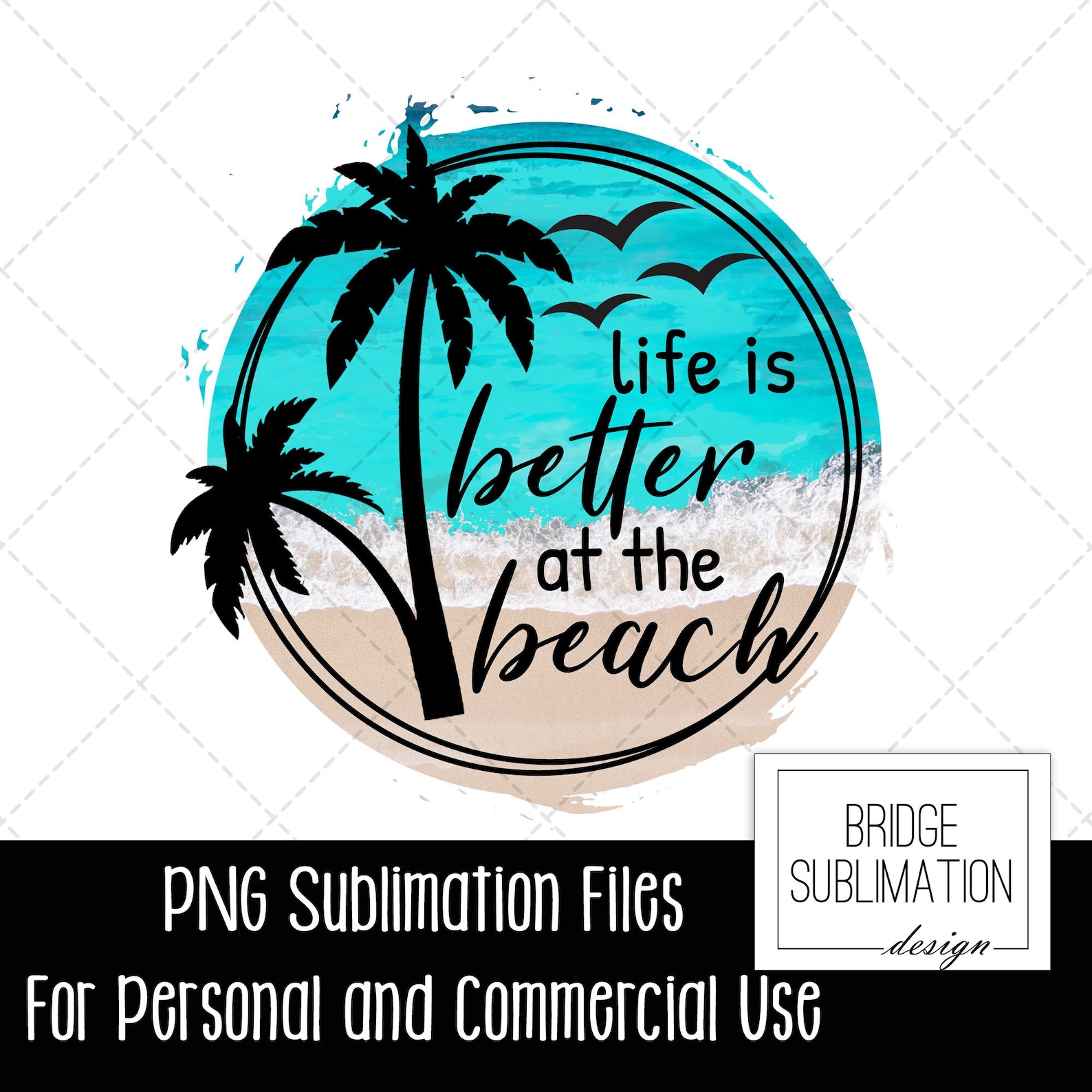 Summer Sublimation PNG Beach PNG Beach Sublimation Design - Etsy
