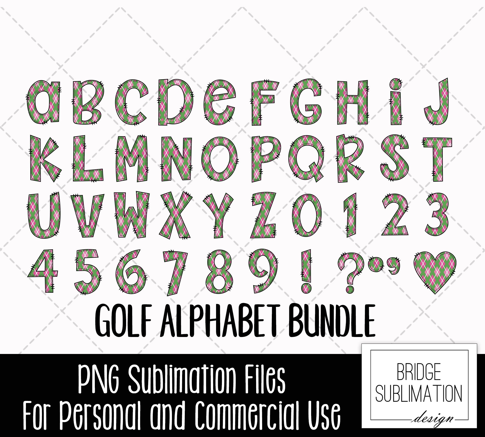 Golf Doodle Alphabet Bundle Golf PNG Letters Numbers & | Etsy