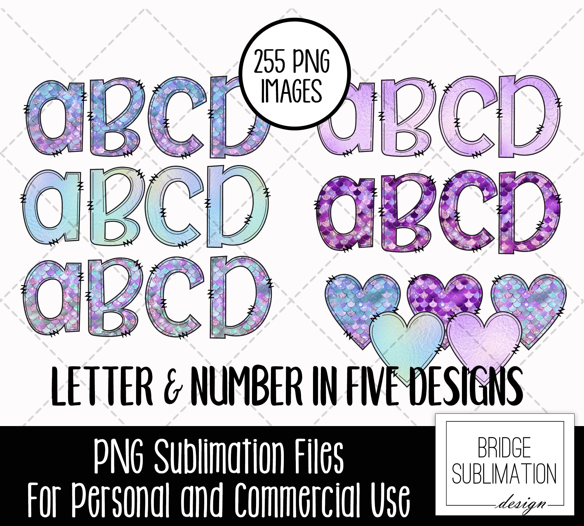 Mermaid Doodle Alphabet Bundle Mermaid PNG Letters Numbers - Etsy