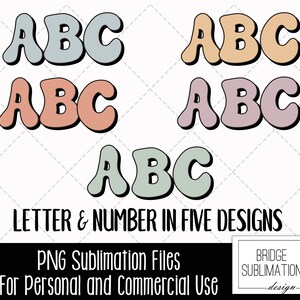 Retro Boho Floral Alphabet With Clipart PNG, Retro PNG Letters, Numbers ...