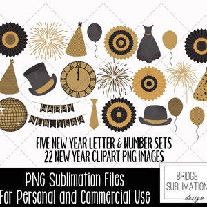 New Year's Alphabet PNG, New Years PNG Letters, Numbers & Accessories ...