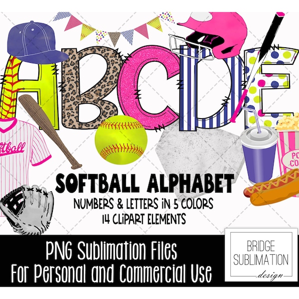 Softball Letters - Etsy
