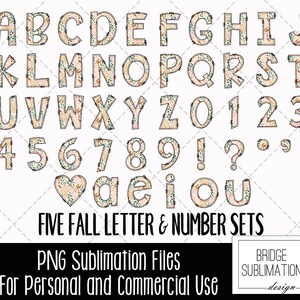 Boho Fall Doodle Letters Bundle, Autumn Alphabet PNG, Fall Autumn ...