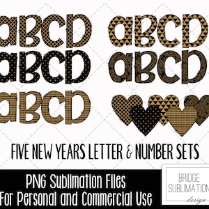 New Year's Alphabet PNG, New Years PNG Letters, Numbers & Accessories ...