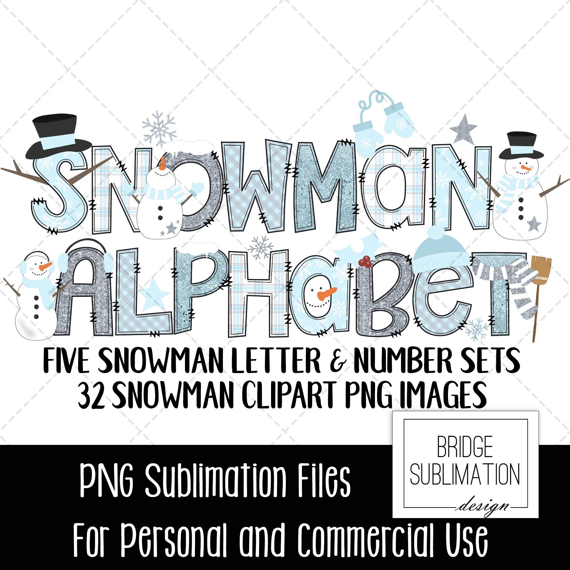 Snowman Alphabet PNG Snowman PNG Letters Numbers & - Etsy