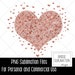Valentine Rose Gold Heart PNG, Valentine Sublimation Design, Pink ...