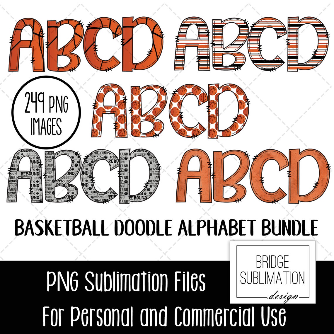 Basketball Doodle Alphabet Bundle Basketball PNG Letters - Etsy