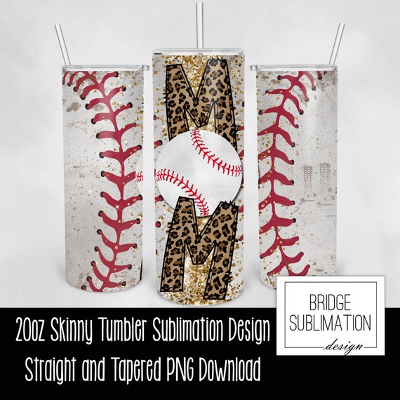 Baseball Sublimation Wrap Baseball Mom Sports 20oz Skinny | Etsy
