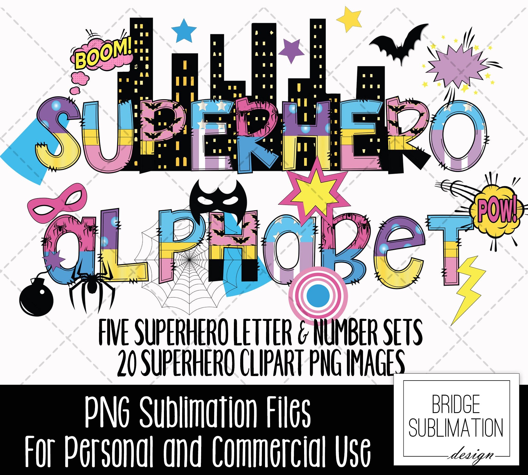 Superhero Doodle Alphabet Bundle Superhero PNG Letters - Etsy