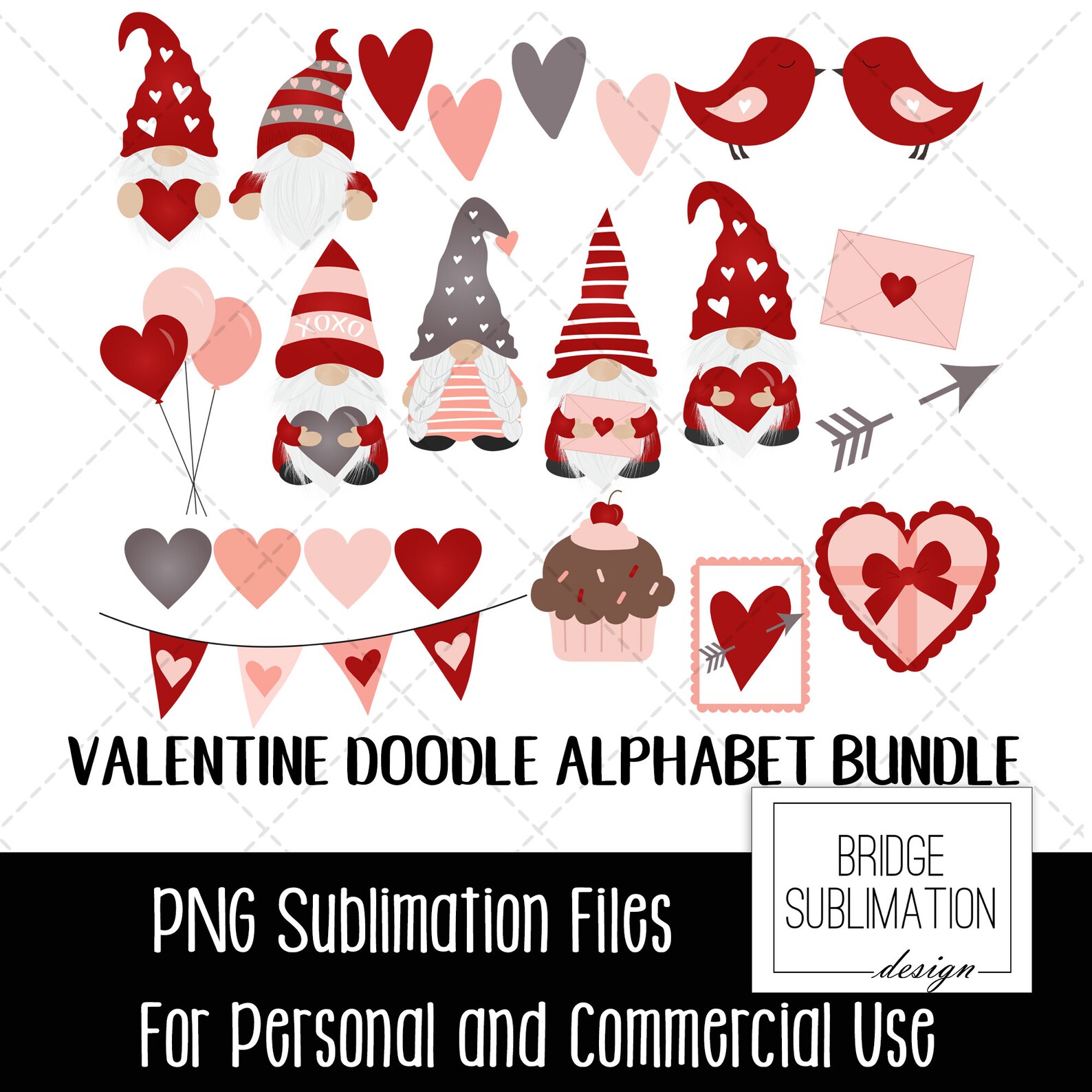 Valentine's Day Alphabet PNG Valentine PNG Letters - Etsy