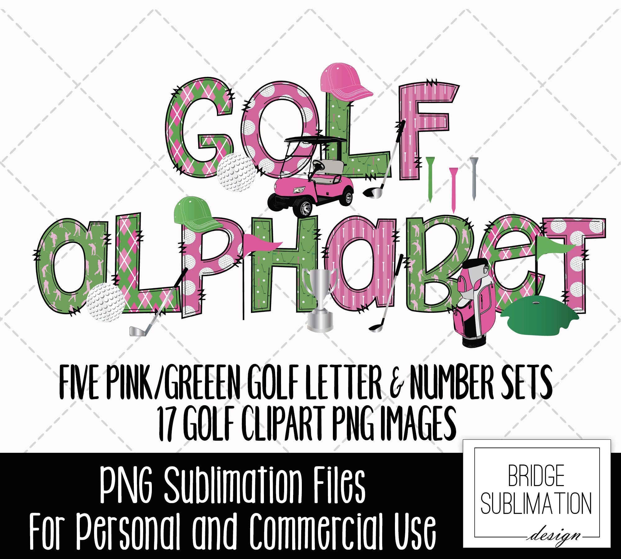 Golf Doodle Alphabet Bundle Golf PNG Letters Numbers & - Etsy
