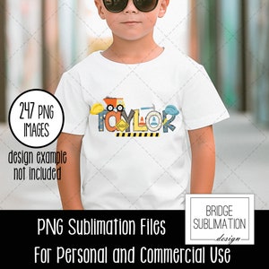 Construction Doodle Alphabet Bundle, Construction PNG Letters, Numbers ...