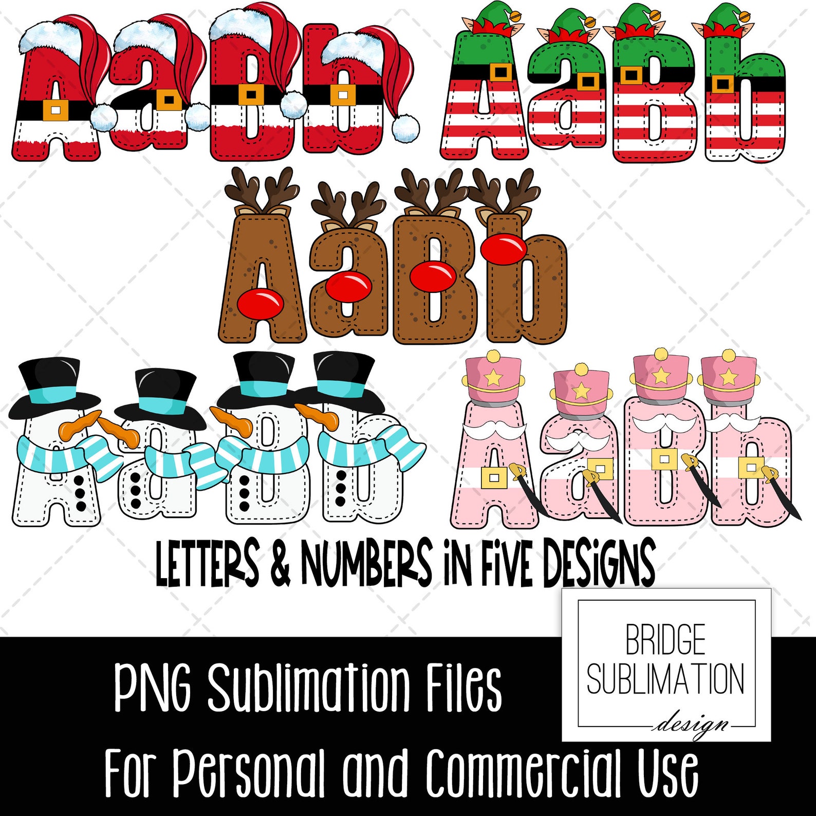 Christmas Doodle Letters, Christmas Alphabet & Numbers PNG, Doodle ...