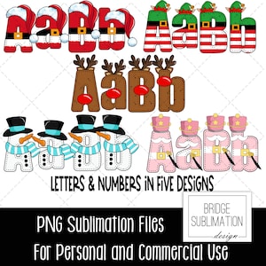 Christmas Doodle Letters, Christmas Alphabet & Numbers PNG, Doodle ...