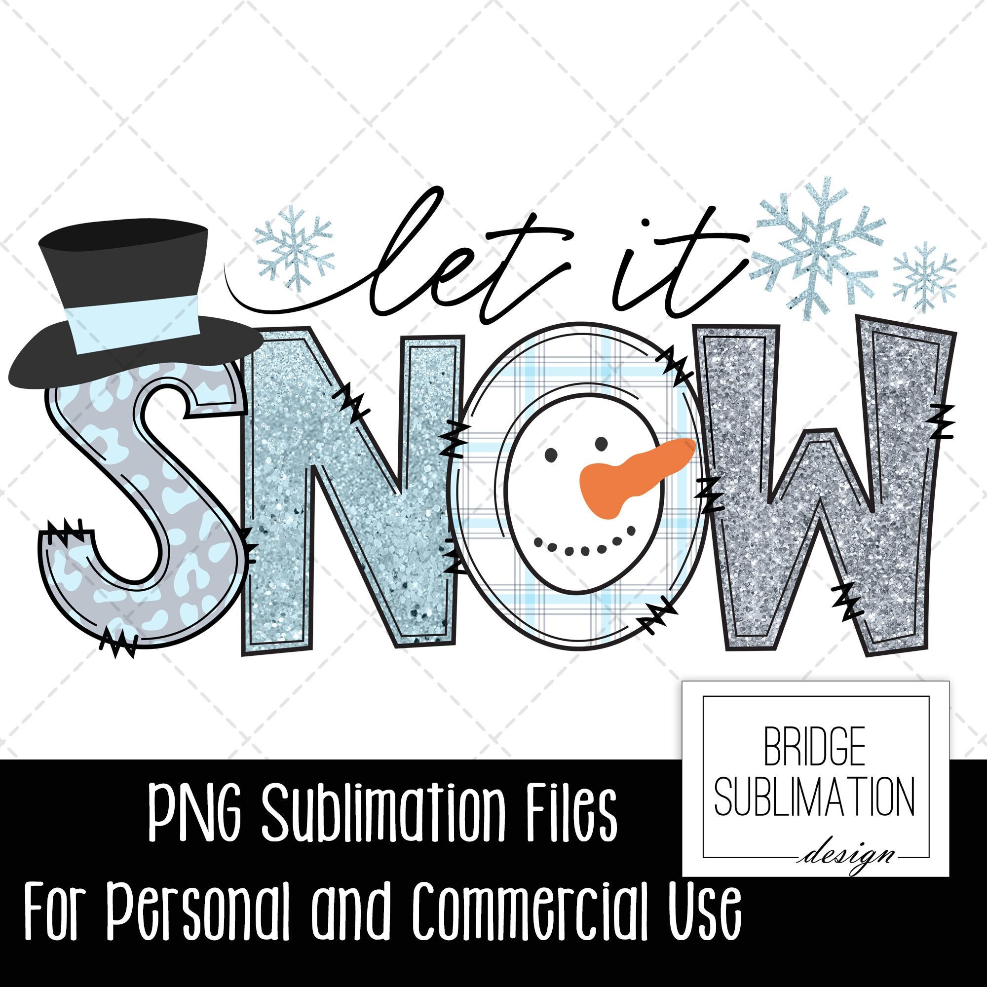 Let It Snow PNG Winter Sublimation Design Christmas - Etsy