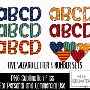 Wizard Magic Doodle Alphabet Bundle, Wizard PNG Letters, Numbers ...