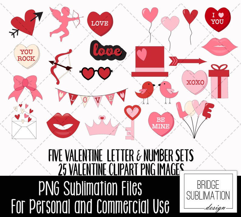 Valentine's Day Alphabet PNG Love Heart PNG Letters - Etsy