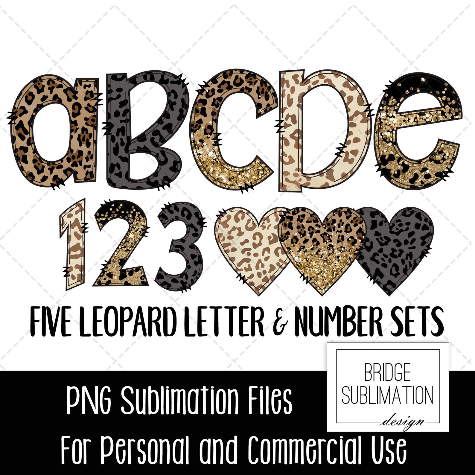 Leopard Alphabet PNG Leopard Doodle Letters Bundle Leopard - Etsy
