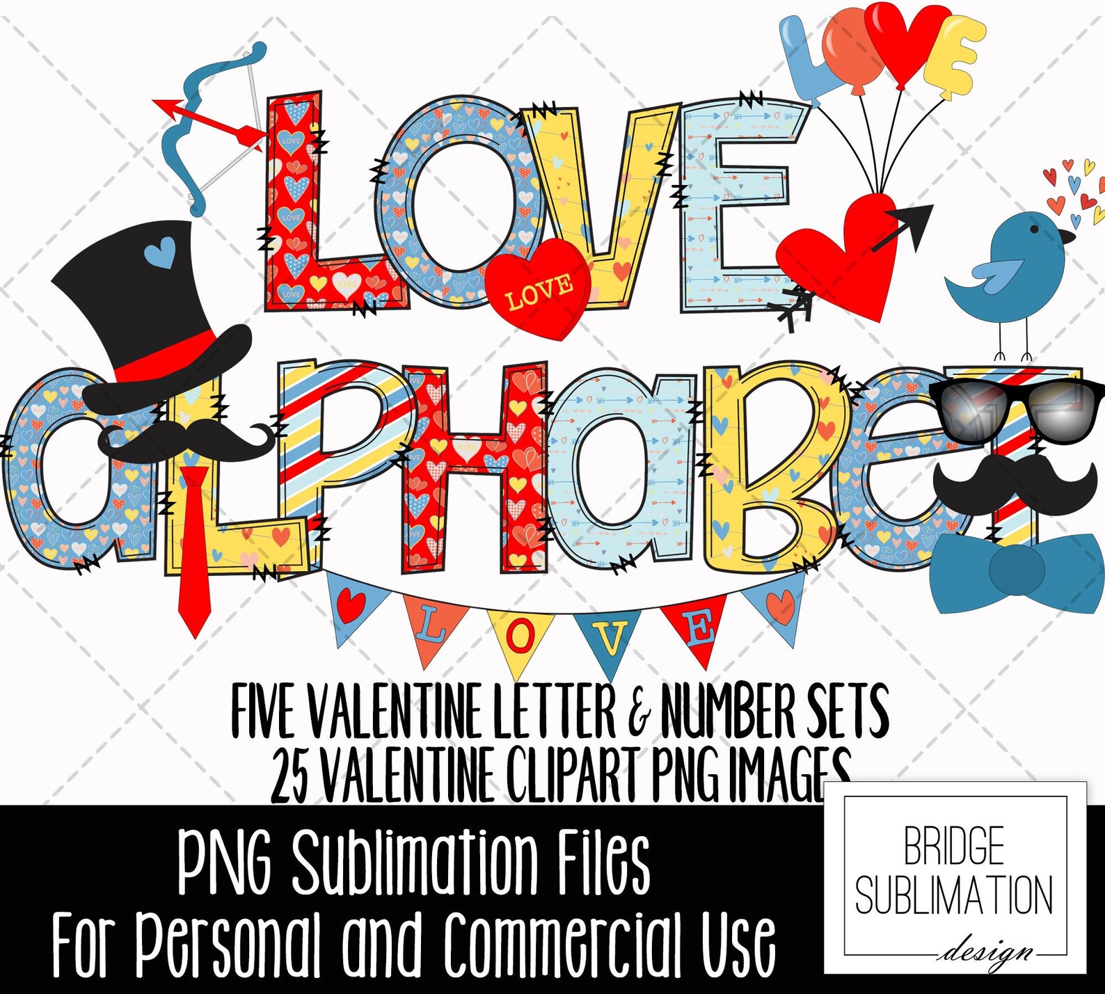 Valentine's Day Alphabet PNG Love Heartpng Letters - Etsy