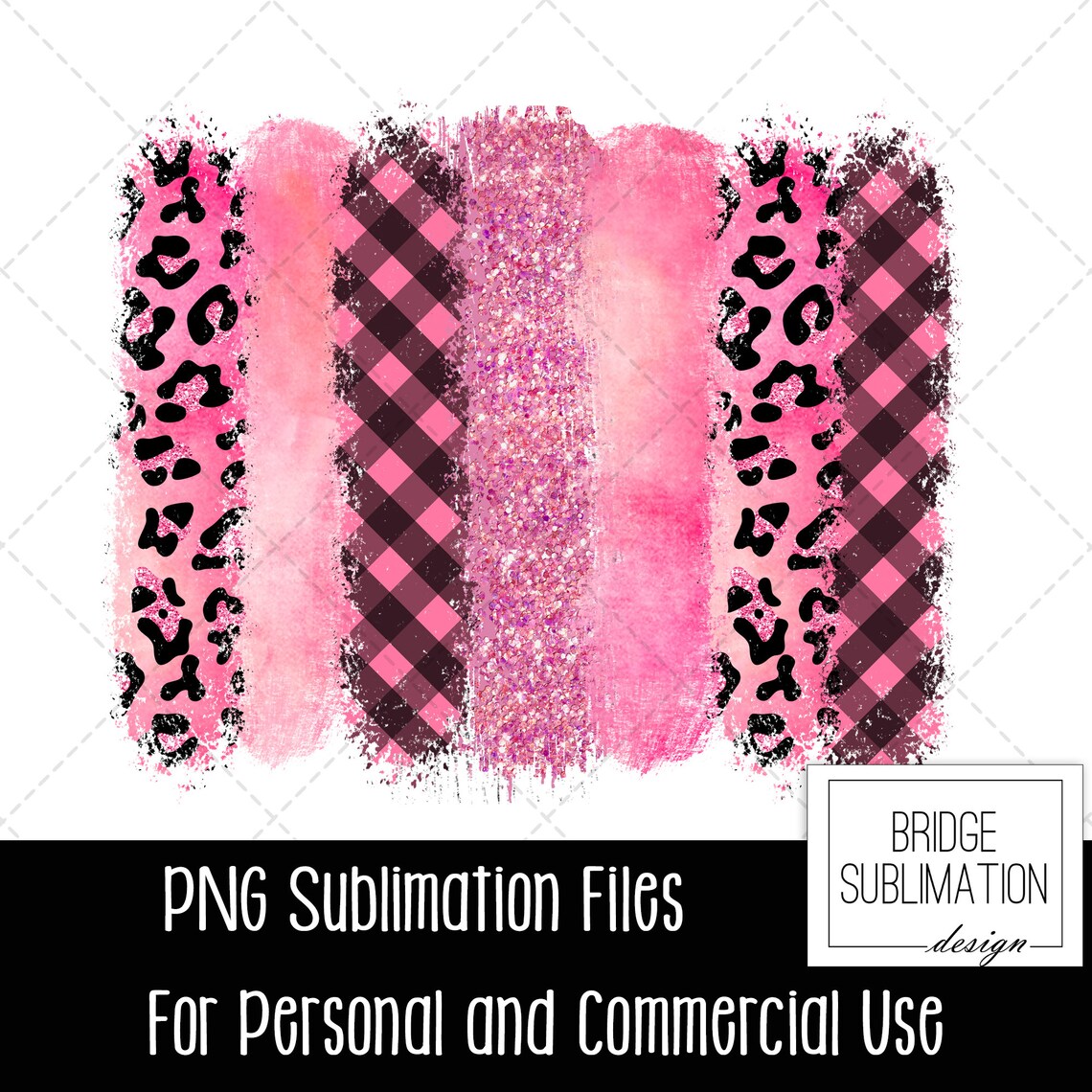 Brush Strokes PNG, Pink Brush Stroke PNG Sublimation Design, Leopard ...