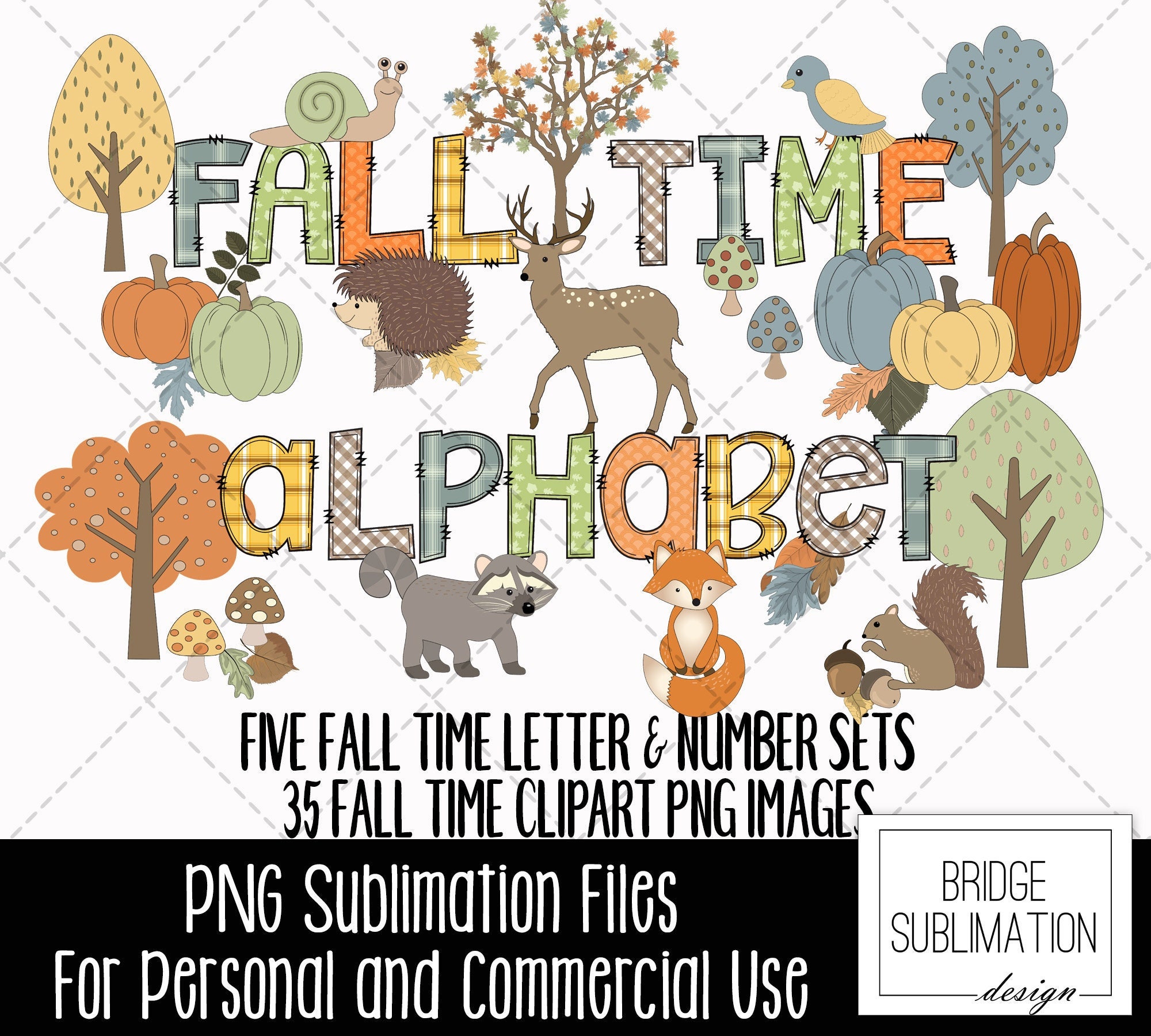 Fall Doodle Alphabet Bundle Autumn PNG Letters Numbers & - Etsy