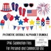 Patriotic Doodle Alphabet Bundle 4th of July PNG Letters - Etsy
