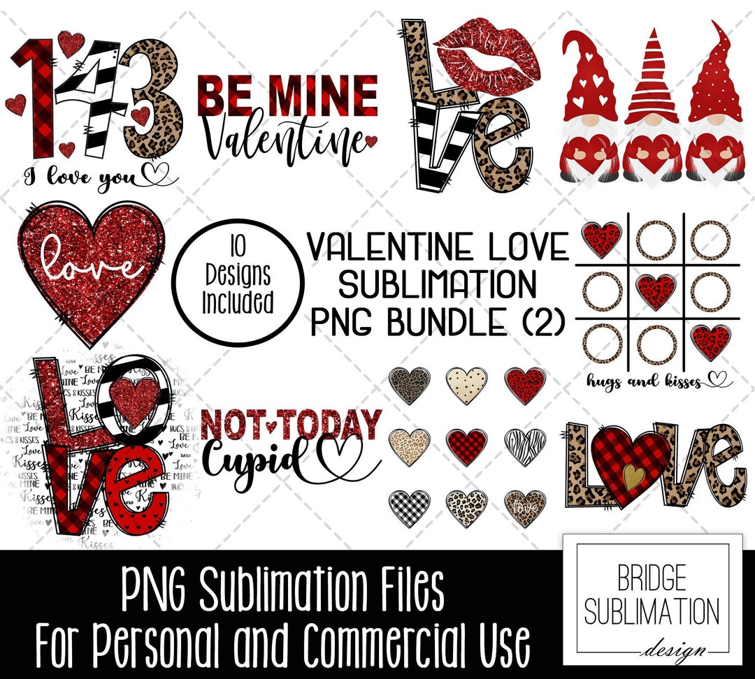 Valentine Sublimation Bundle (2), Valentine PNG Bundle, Love ...