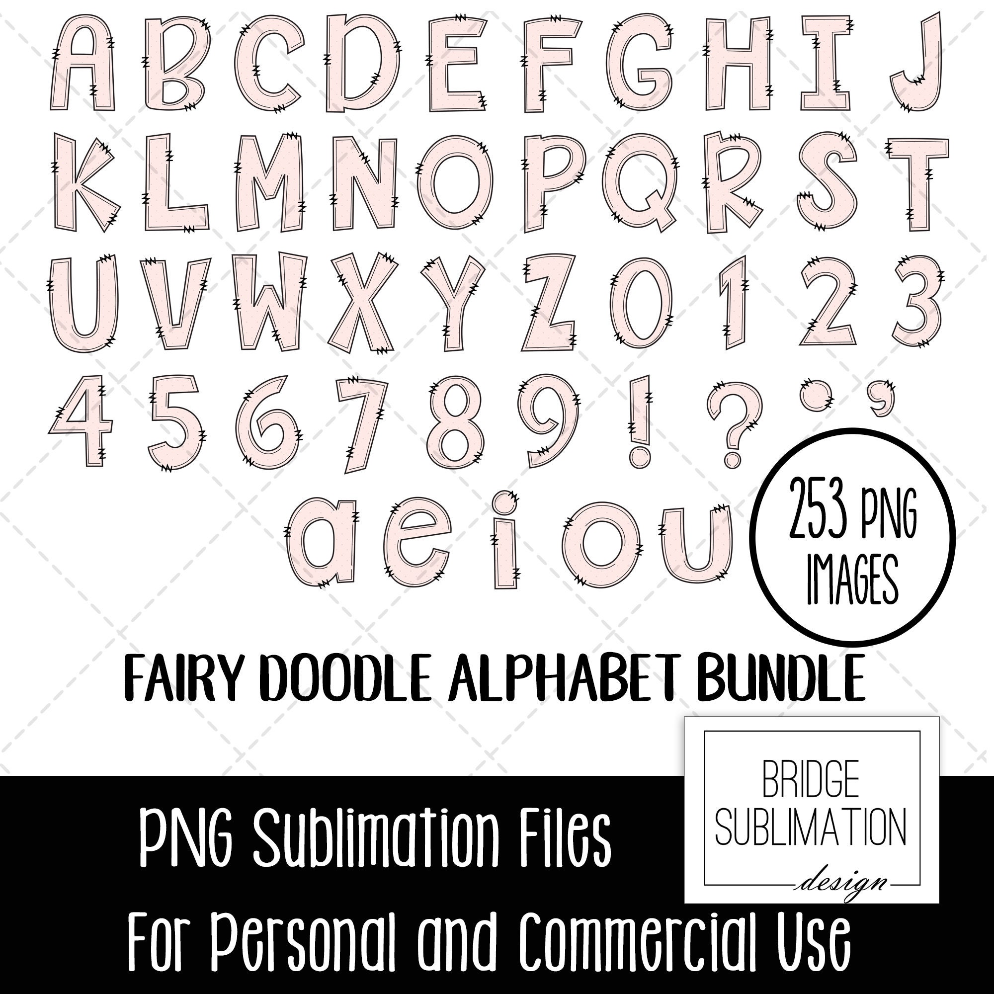 Fairy Doodle Alphabet Bundle, Fairy PNG Letters, Numbers & Accessories ...