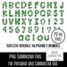 Soccer Doodle Alphabet Bundle Soccer PNG Letters Numbers & - Etsy