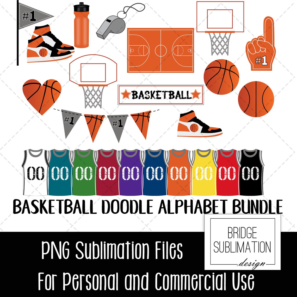 Basketball Doodle Alphabet Bundle Basketball PNG Letters - Etsy