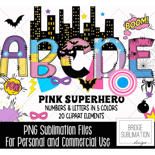 Superhero Letters - Etsy