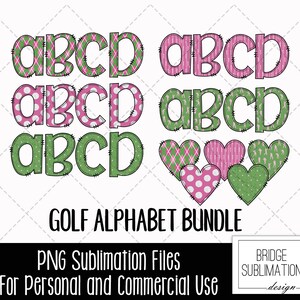 Golf Doodle Alphabet Bundle, Golf PNG Letters, Numbers & Accessories ...