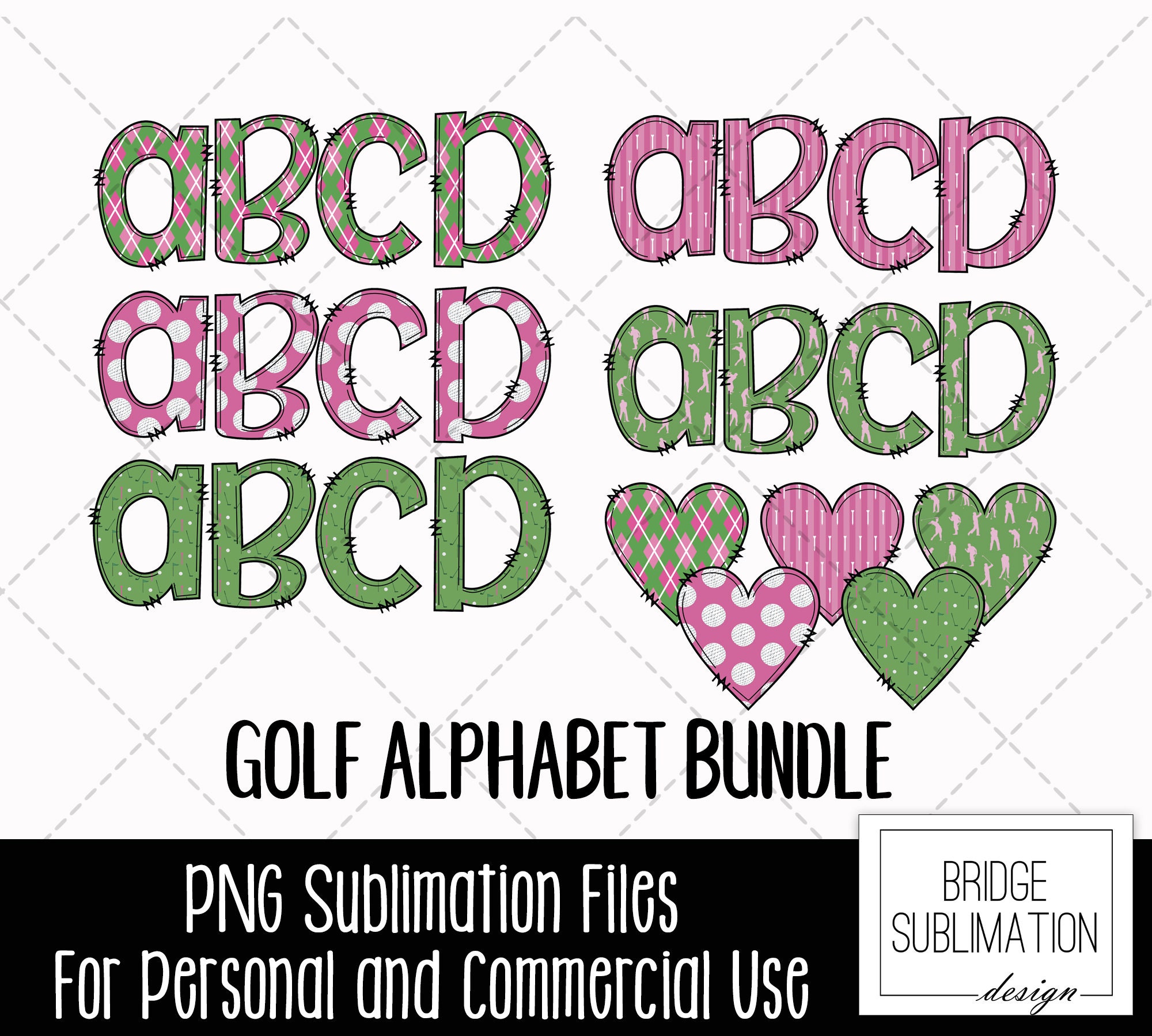 Golf Doodle Alphabet Bundle Golf PNG Letters Numbers & | Etsy