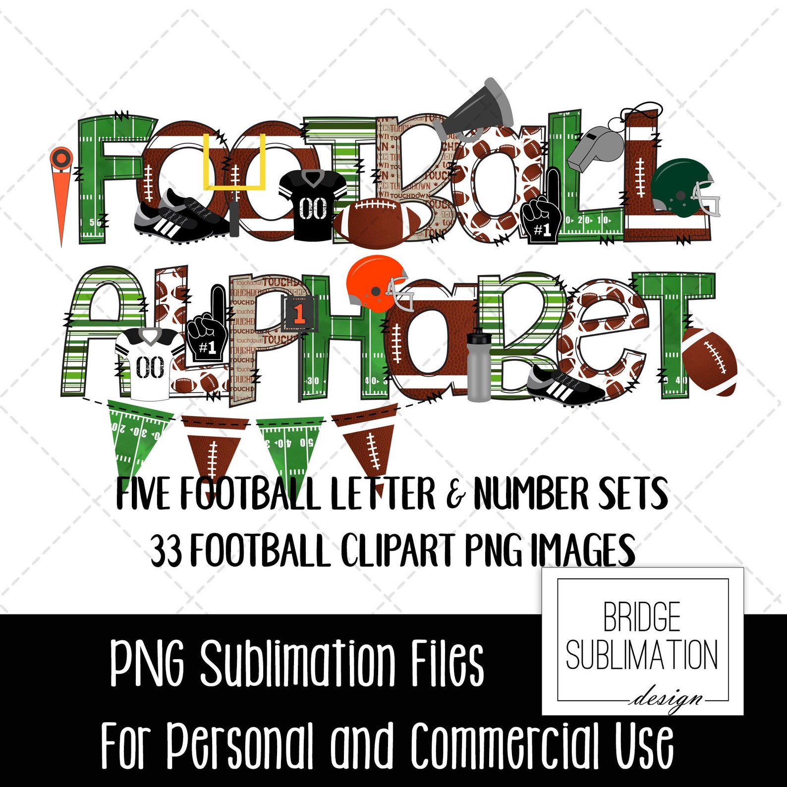 Football Doodle Alphabet Bundle Football PNG Letters Numbers - Etsy