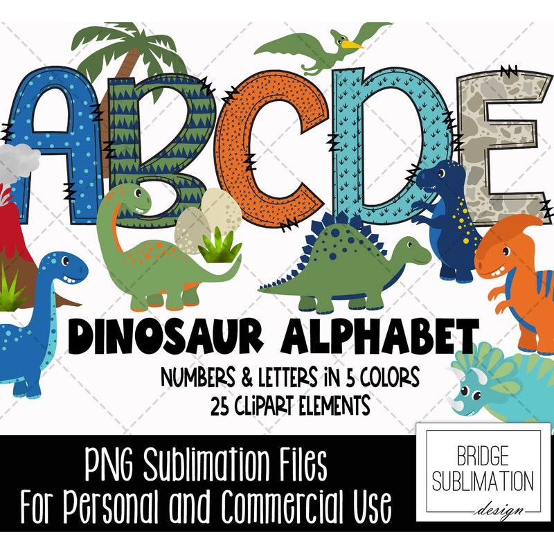 Dinosaur Letters - Etsy