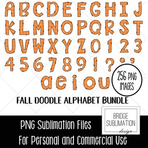 Fall Alphabet Bundle, Autumn PNG Letters, Numbers & Accessories, Fall ...