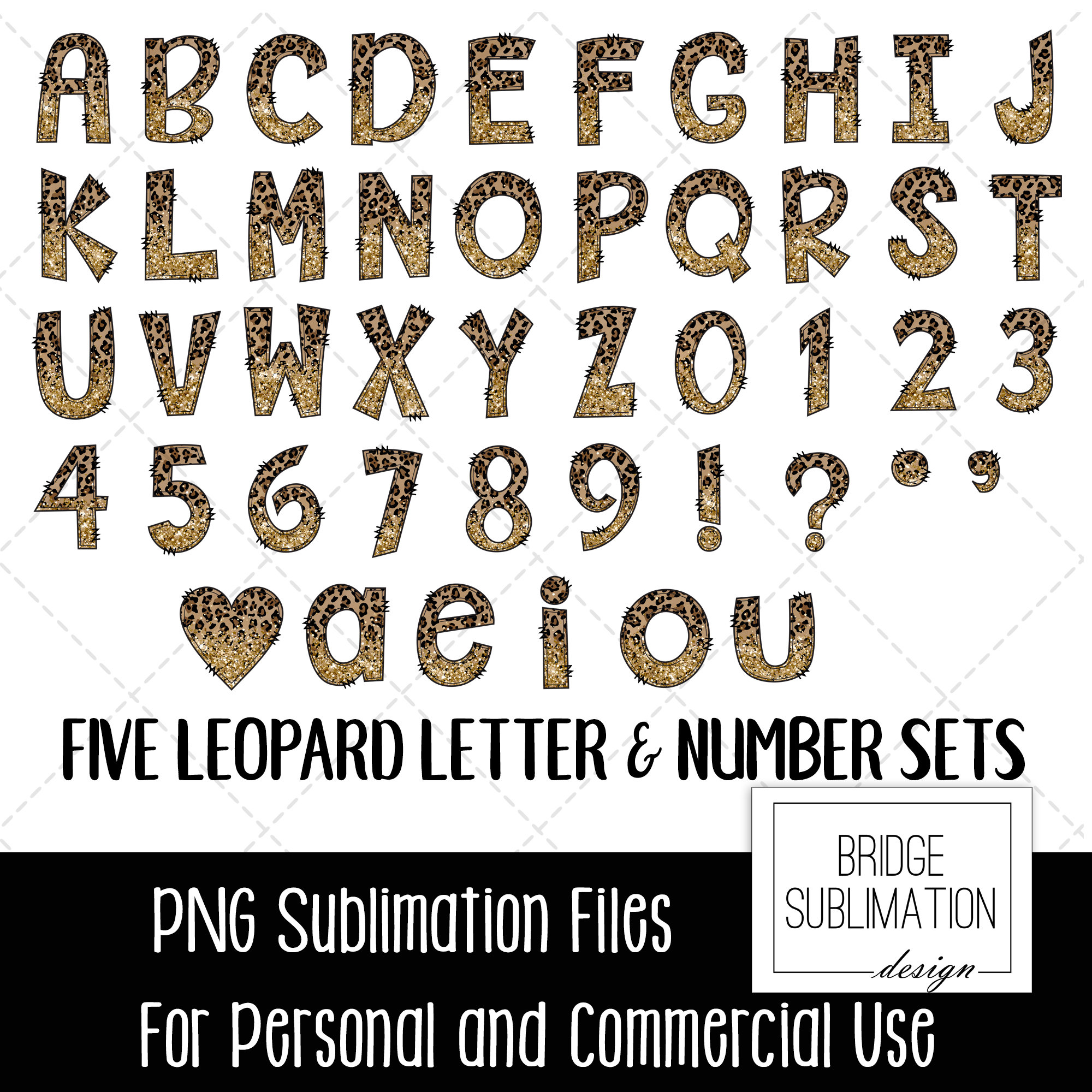 Leopard Alphabet PNG, Leopard Doodle Letters Bundle, Leopard Font PNG ...
