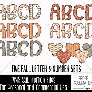 Fall Doodle Letters Bundle, Autumn Alphabet PNG, Fall Autumn ...