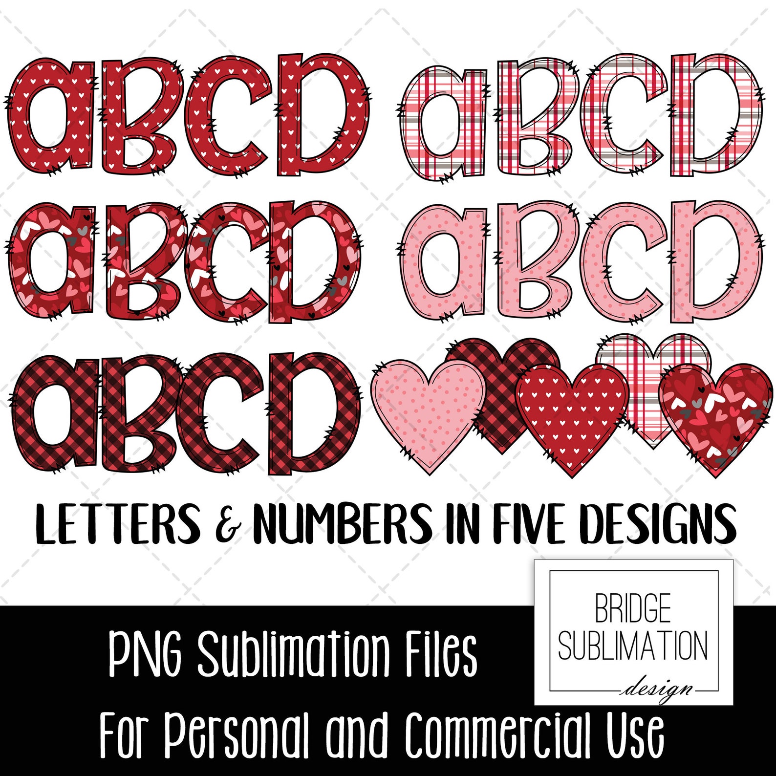 Valentine Doodle Letters Bundle, Valentine Letters & Numbers, Valentine ...