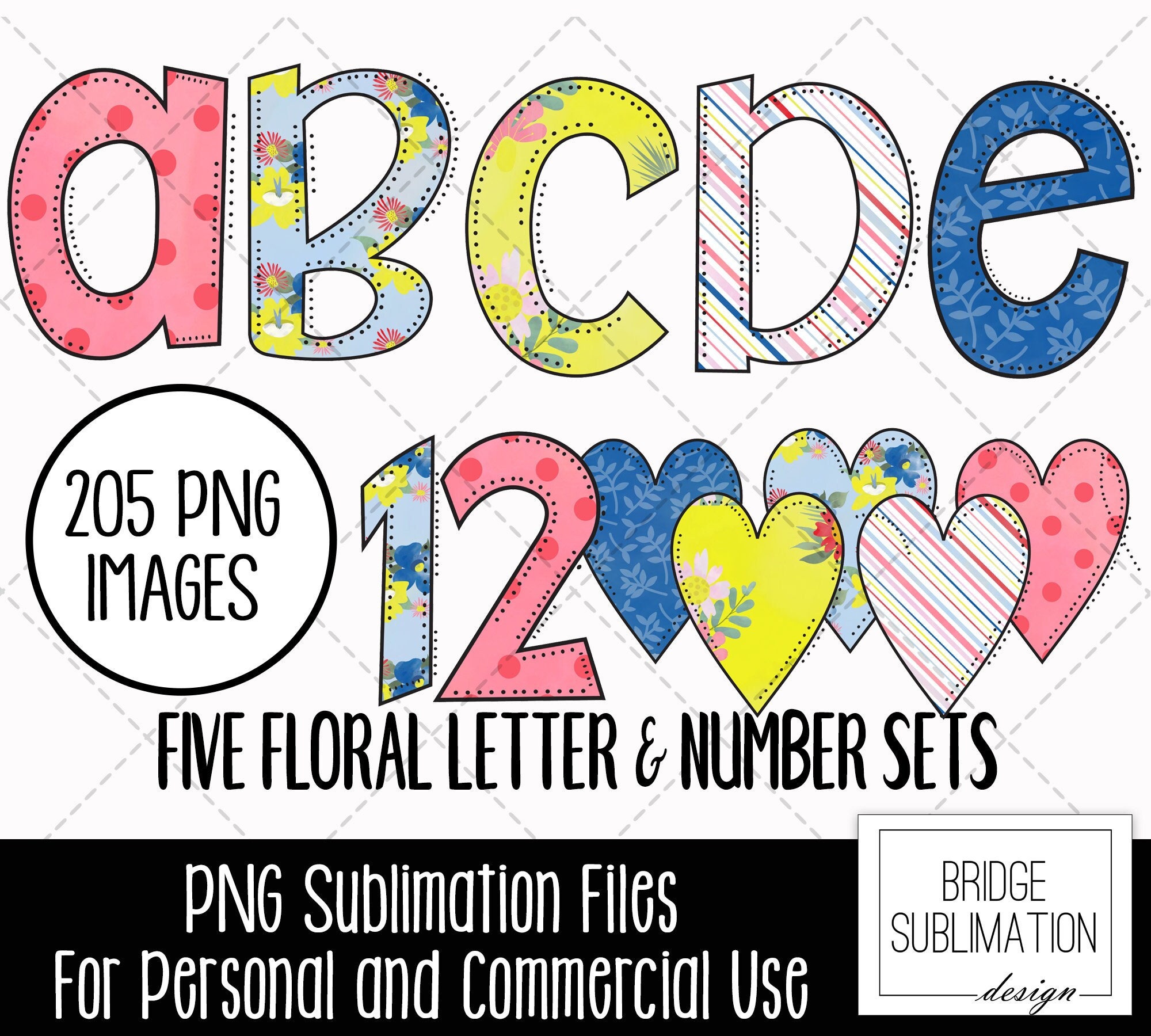 Flower Doodle Alphabet PNG Commercial Use Summer Floral Letters ...