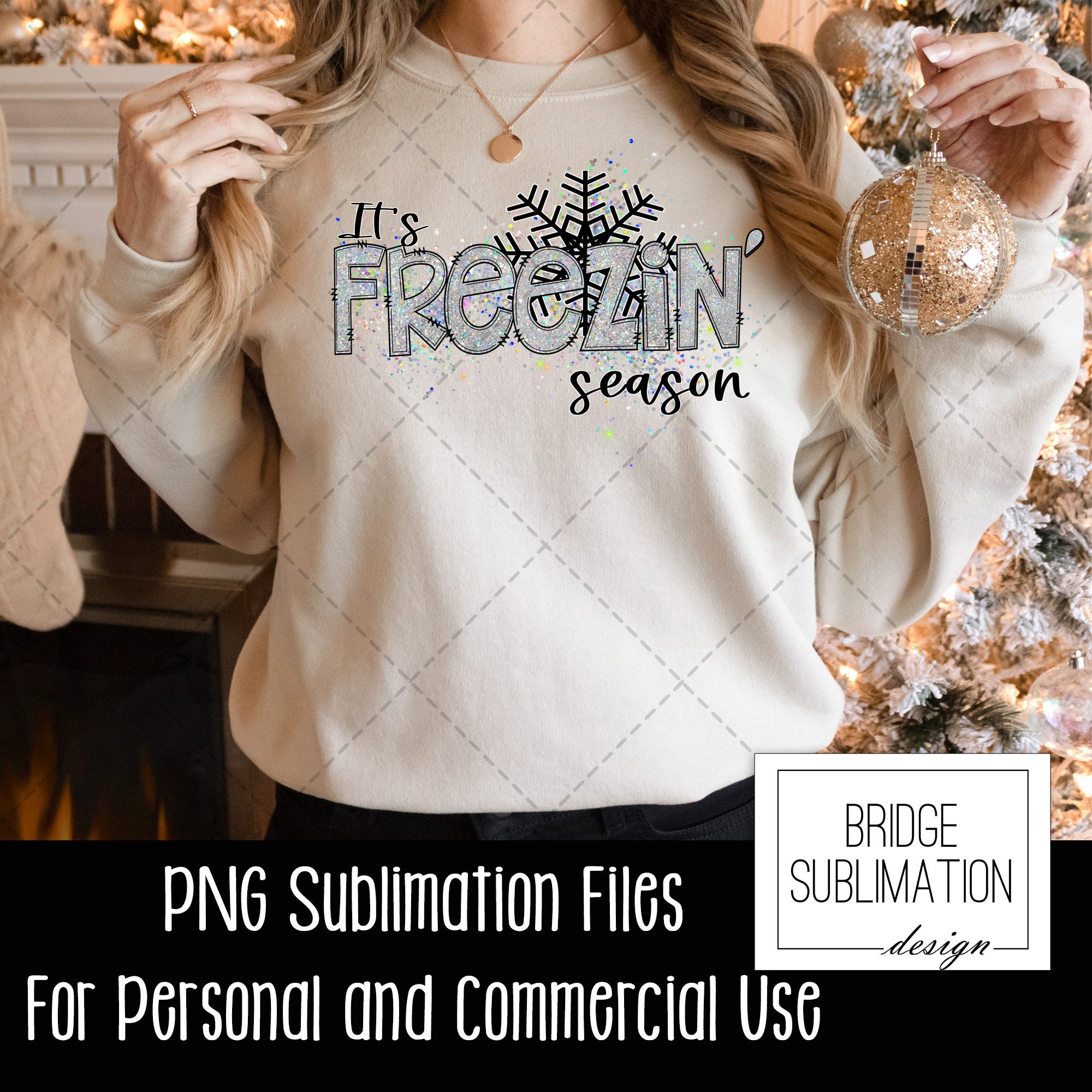 Freezin' Season PNG, Winter Sublimation Design, Christmas Sublimate ...
