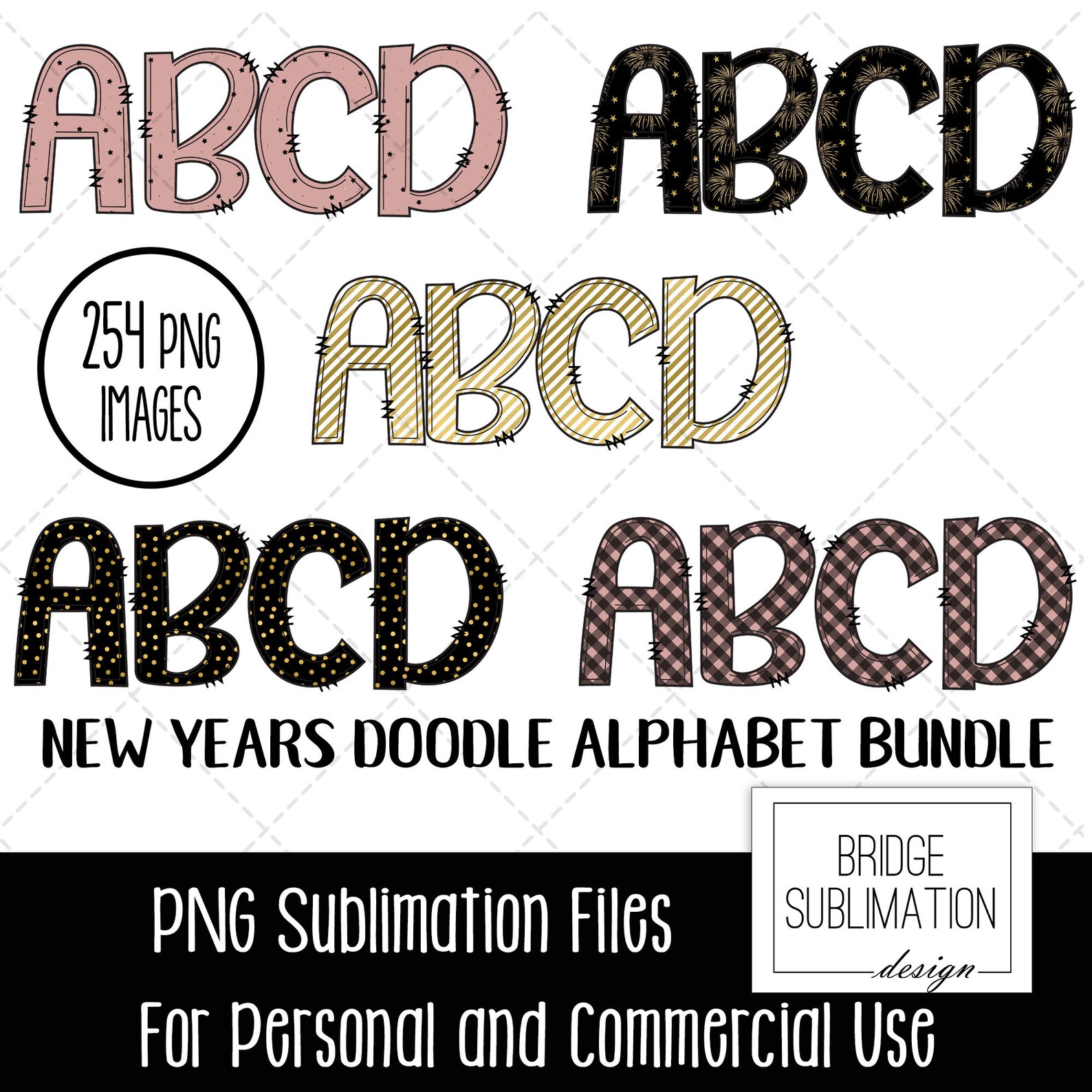New Year's Alphabet PNG New Years PNG Letters Numbers & - Etsy