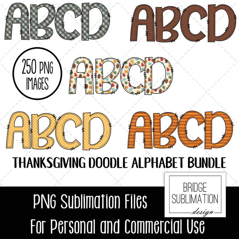 Thanksgiving Alphabet PNG Thanksgiving PNG Letters Numbers & - Etsy