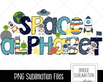 Space Letters Png | Etsy