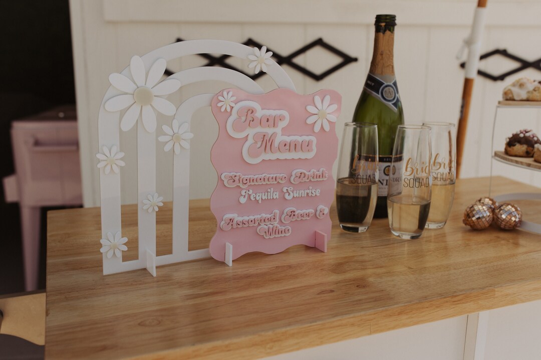 Groovy Bar Sign Custom Acrylic Bar Sign 70's Bar - Etsy